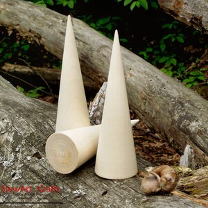 Big Wooden Cones 5, 6, 8, Wooden Ring Cones, Craft Cones, Woodworking ...