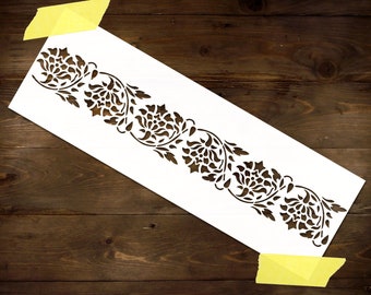 Floral Border & Corners Stencil Reusable DIY Craft Mylar | Etsy