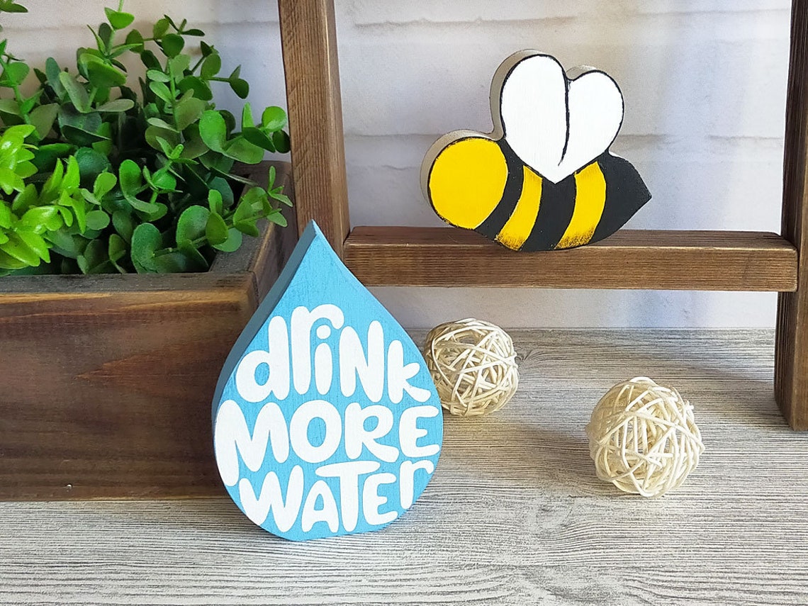 Coffee Bar Sign Drink More Water Kitchen Sign Weight Lose - Etsy