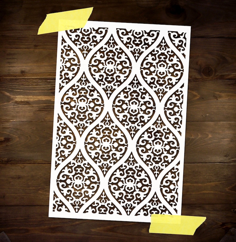 Arabesque Ornamentarabic Oriental Moroccan Pattern Stencil - Etsy