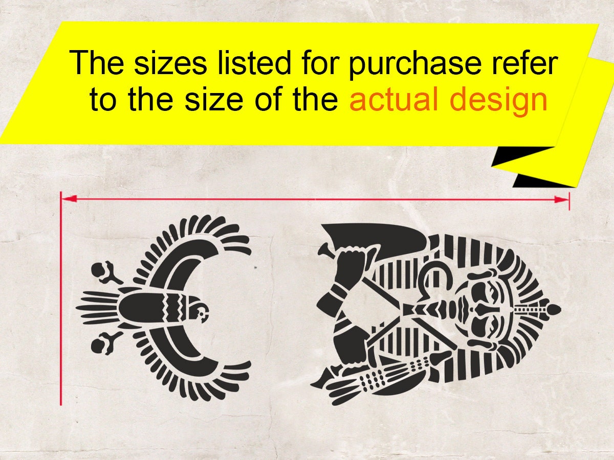 Egyptian Pharaoh Stencil Reusable DIY Craft Mylar Stencil Home - Etsy