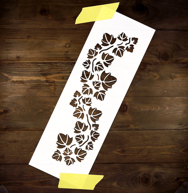 Ivy Border Stencil Reusable DIY Craft Mylar Stencil Floral | Etsy
