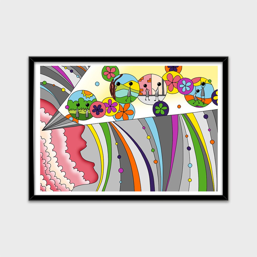 Wall Poster Colorful Decoration Professional Printing A3 A4 - Etsy
