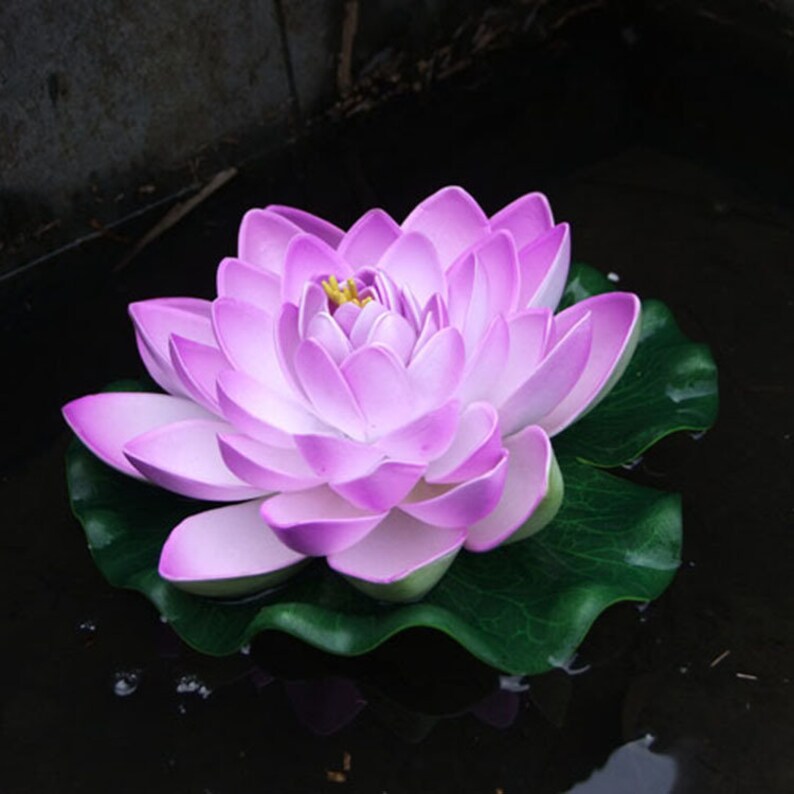 Artificial Lotus Flower, 18cm Diameter Fake Lotus Pool Decoration Lotus ...