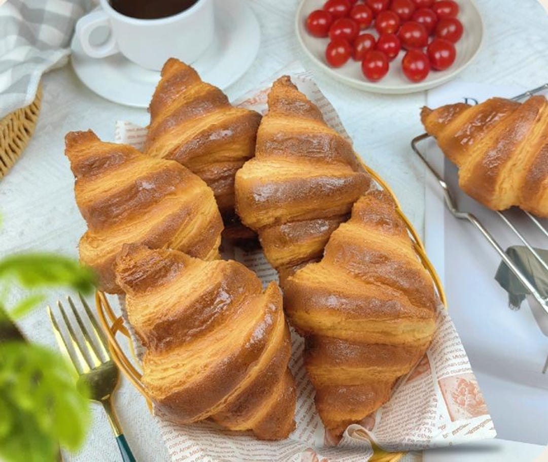 Fake Croissant Bread Model,simulated Soft Bread Cake,fake Food Model ...