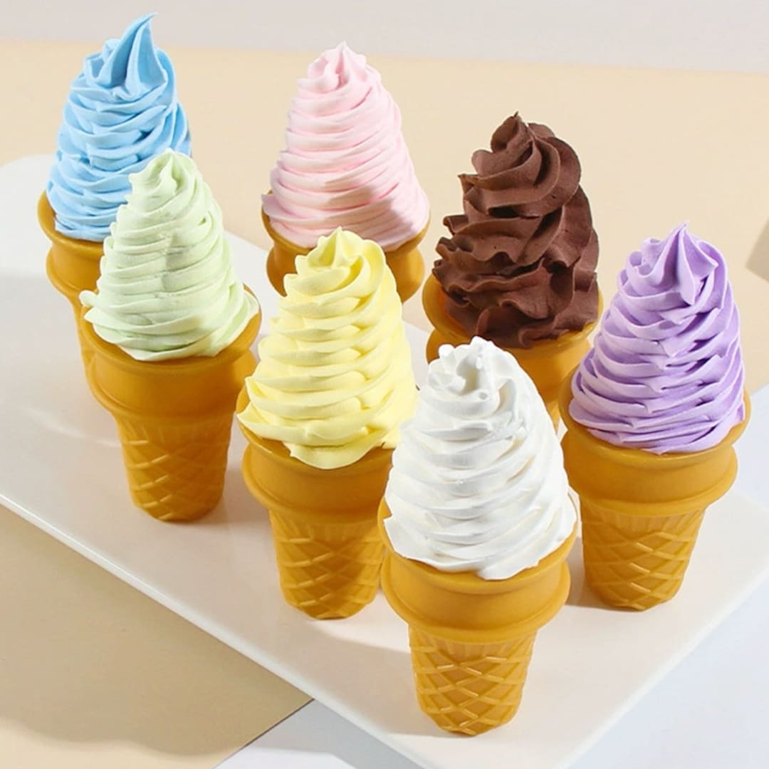 Fake Torch Ice Cream,simulated Dessert Cream Cake,crispy Sweet Cone ...