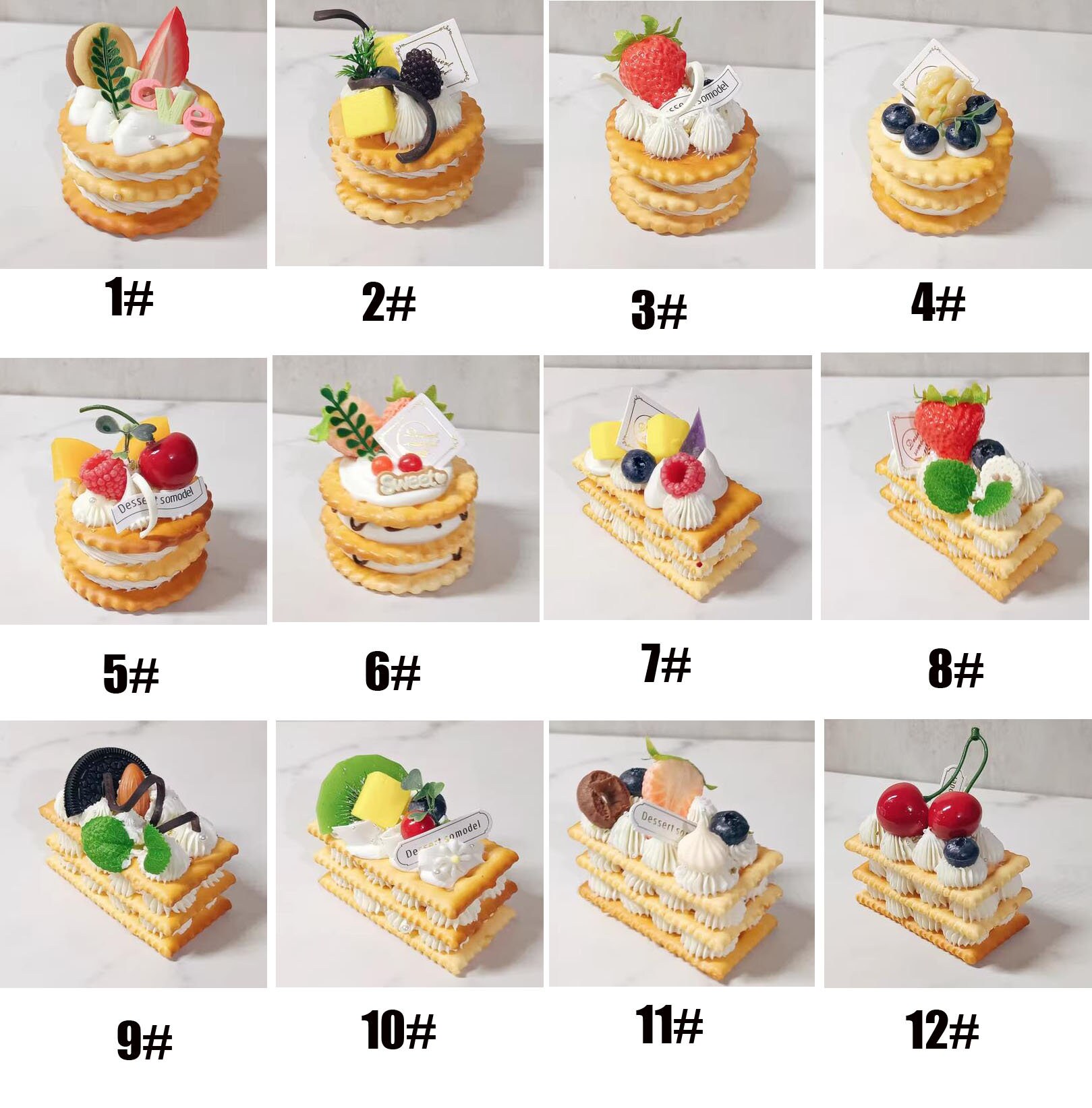 Fake Sandwich Biscuits Model,simulated Dessert Cream Cake,fake Food ...
