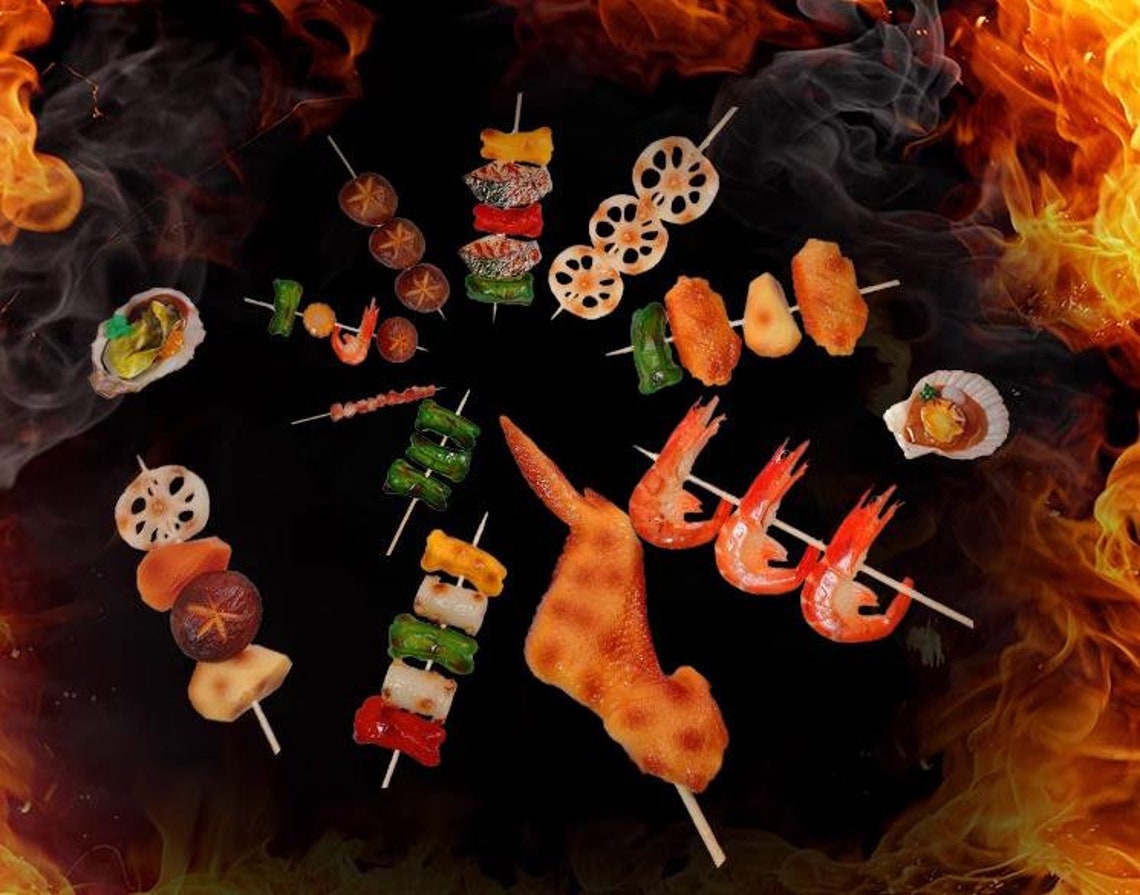 Simulated Barbecue Skewer Fake Sheep,chicken Wings,beef, Fish Balls ...