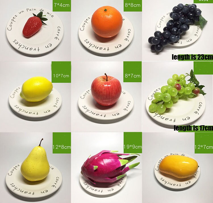 Simulated Vegetable Fruit Decoration Fake Grape Apple Fruit Model Food ...