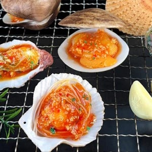 Fake Garlic Oysters Scallops Model,simulated Seafood Big Clams,fake ...