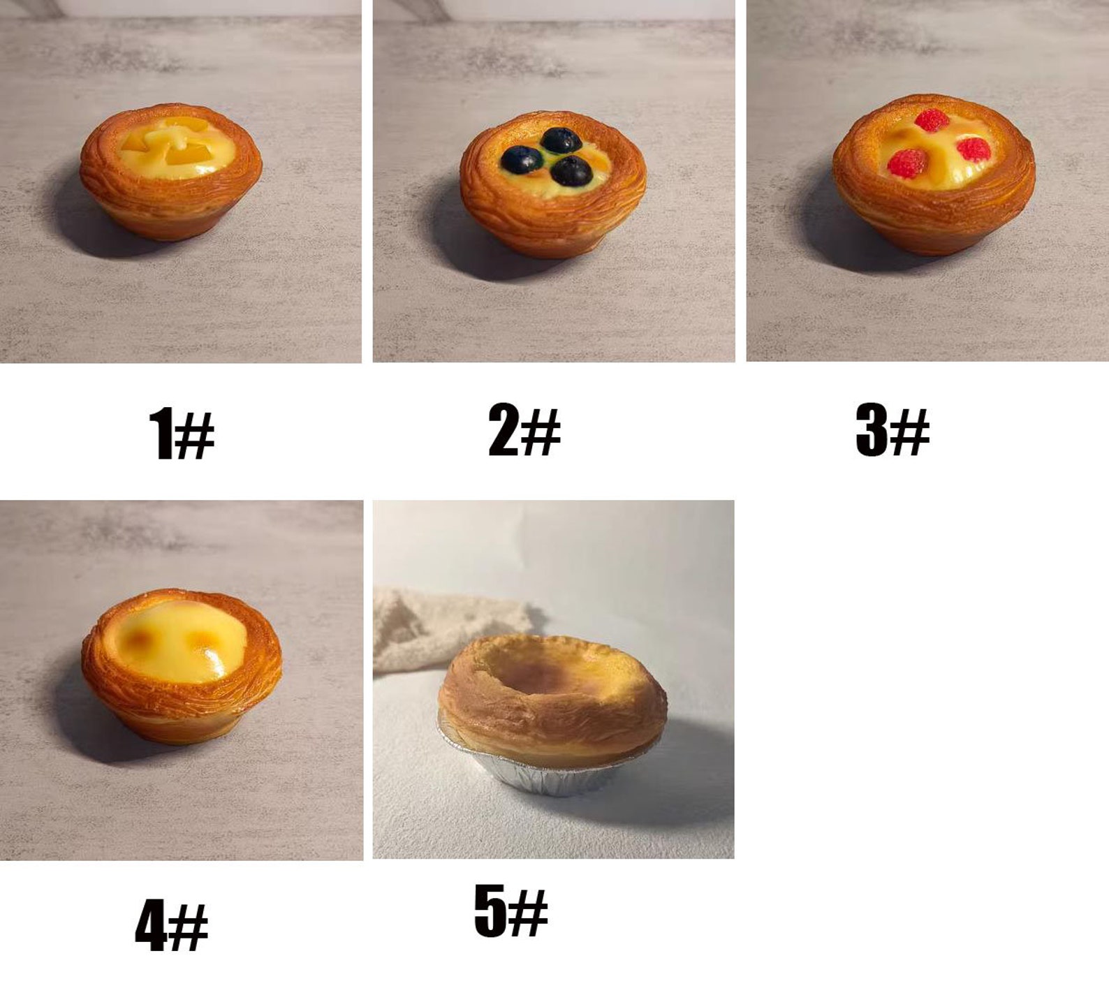 Fake Fruit Egg Tart Fake Cake Model,simulated Mango Bread Dessert ,fake ...