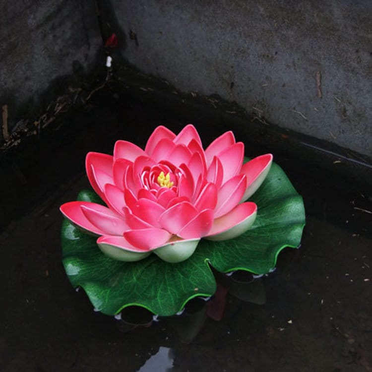 Artificial Lotus Flower, 18cm Diameter Fake Lotus Pool Decoration Lotus ...