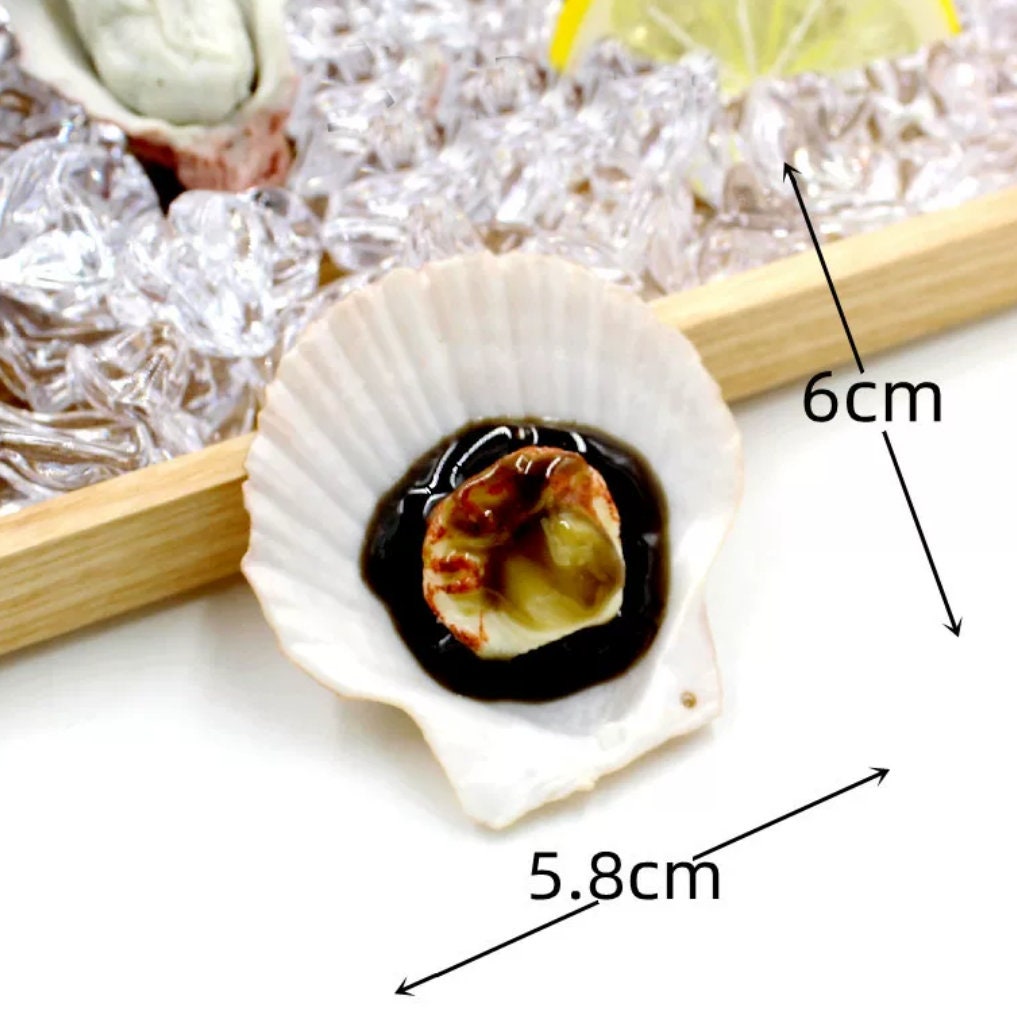 Fake Barbecue Oysters Scallop Model,simulated Aquatic Seafood,fake Food ...
