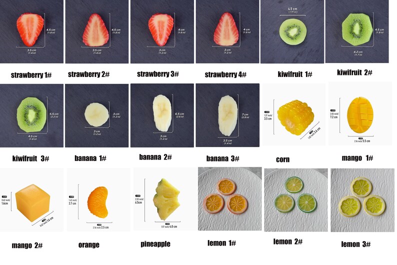 Fake Fruit Dice,simulated Fruits Blocks,lemen Slice,strawberry,orange ...