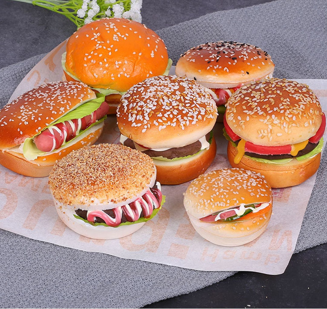 Fake PU Soft Hamburg Bread Model,simulated Vegetable Beef Sandwich,fake ...