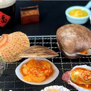 Fake Garlic Oysters Scallops Model,simulated Seafood Big Clams,fake ...