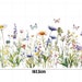 Colorful Flower Plant Wall Sticker, Removable Skirting Line Stickers ...