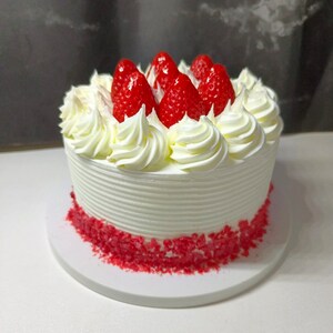 Fake 6 Inch Fruit Cake Model,simulated Dessert Cream Birthday Cake,fake ...