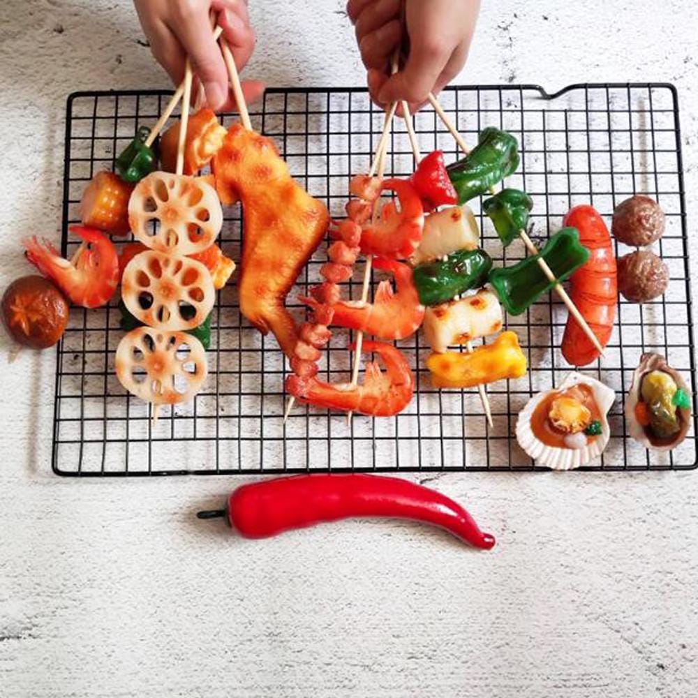 Simulated Barbecue Skewer Fake Sheep,chicken Wings,beef, Fish Balls ...