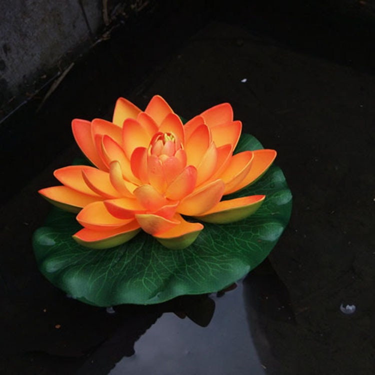 Artificial Lotus Flower, 18cm Diameter Fake Lotus Pool Decoration Lotus ...