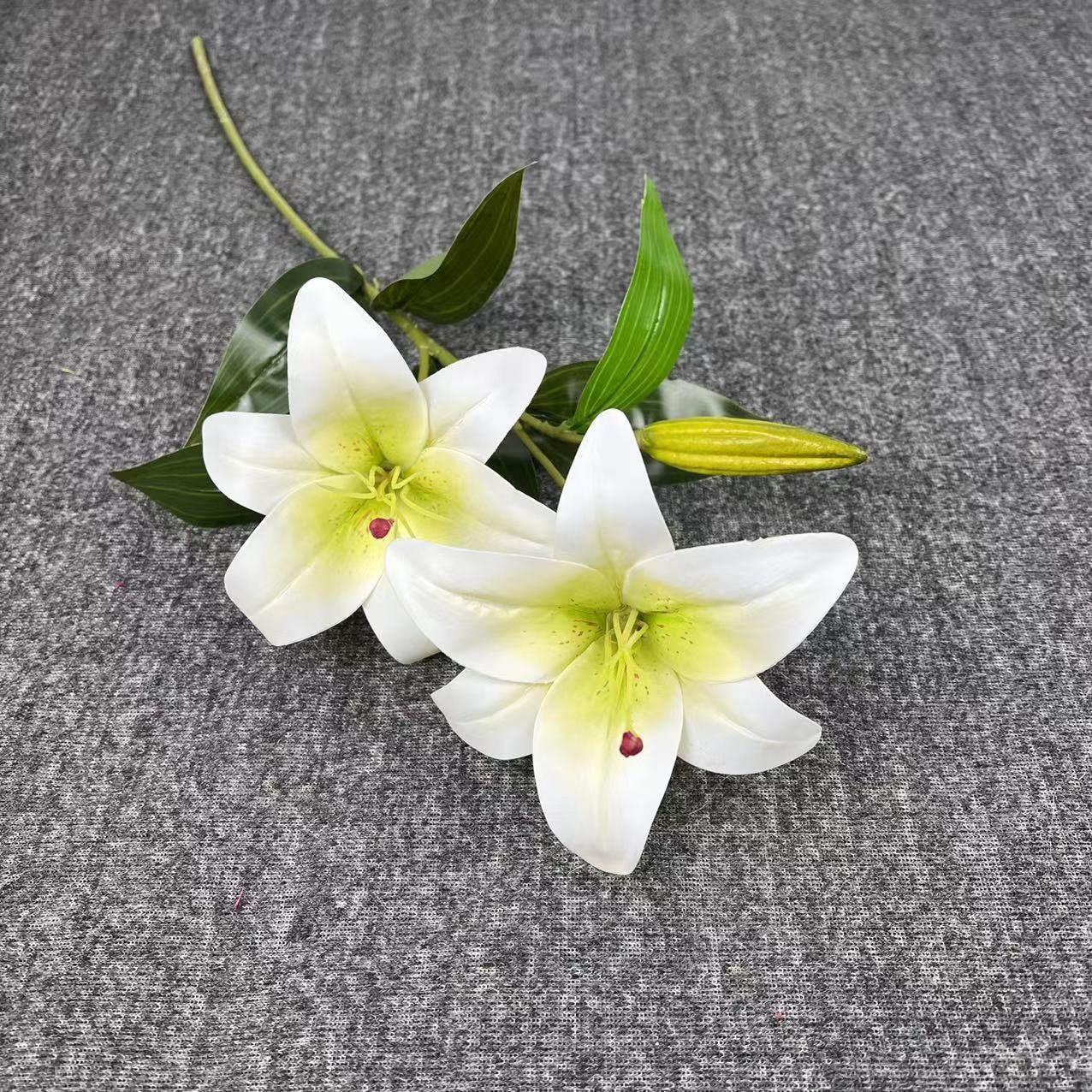Artificial Lily Flower, Fake Pink Lily Flower Bouquet Decorative Room ...