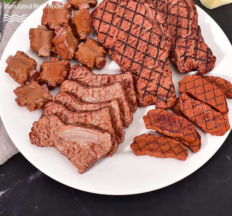 Fake Steak Food Model,braised Beef and Lamb Chops,simulated Beef Roll ...