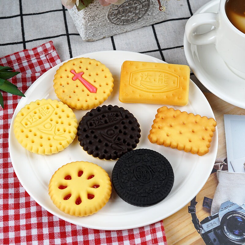 Fake Chocolate Sandwich Cookies Biscuit Model ,simulated Dessert ...