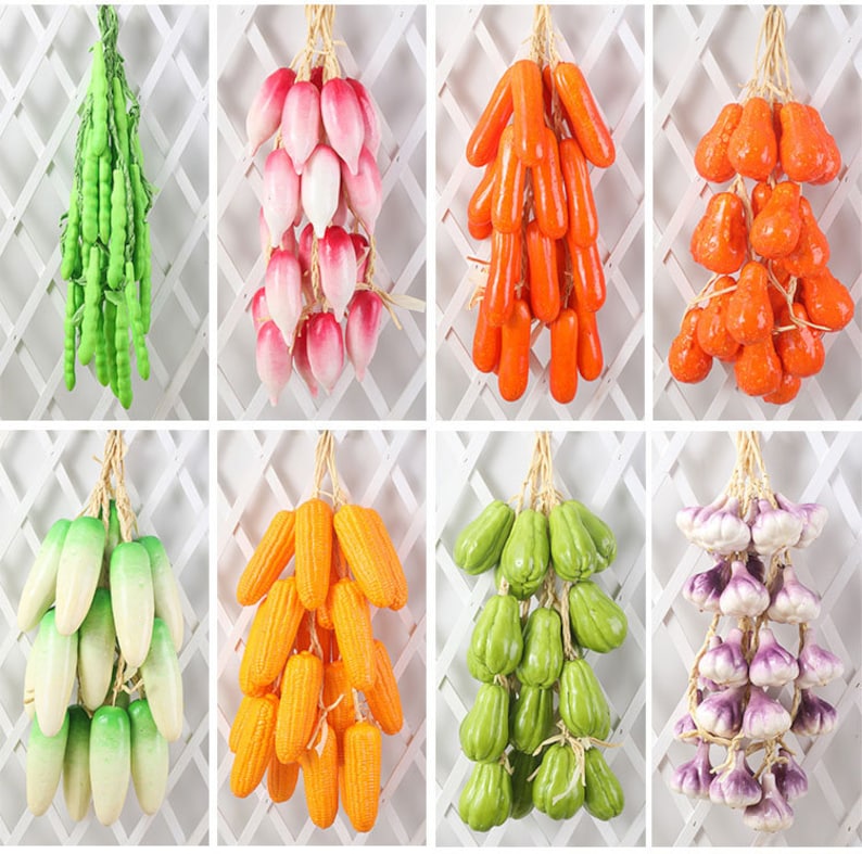 Artificial Vegetable Fruit Corn Fake Pepper Garlic Wall Hanging,hotel ...