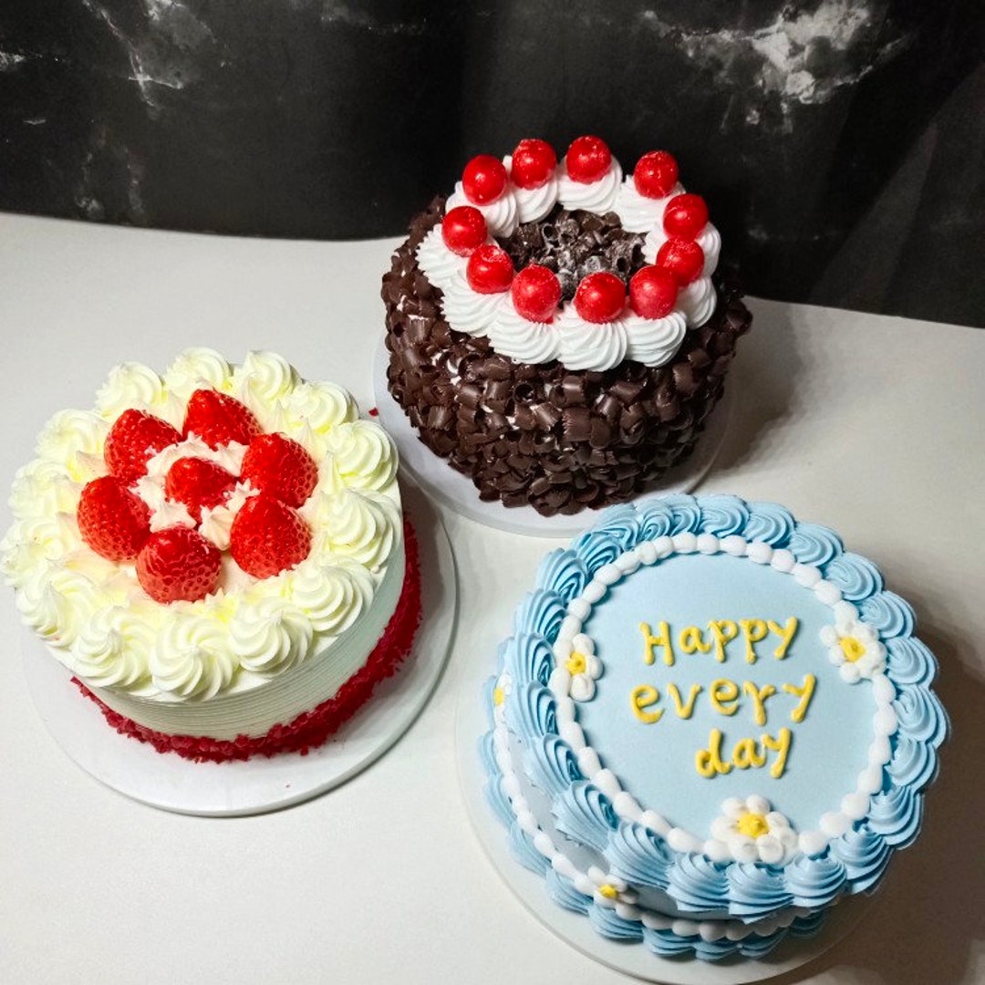 Fake 6 Inch Fruit Cake Model,simulated Dessert Cream Birthday Cake,fake ...