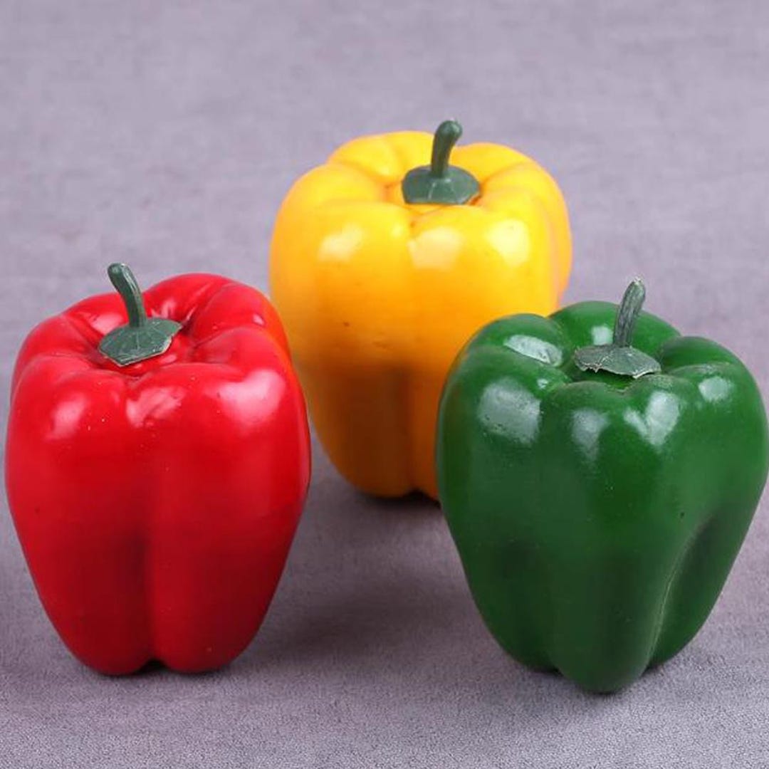 Fake Foam Round Pepper , Simulated Colorful Peppers, Cooking ...