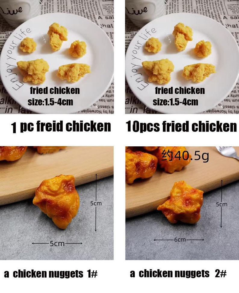 Fake Fried Chicken Nuggets Model Decoration Simlelated Food Props ...