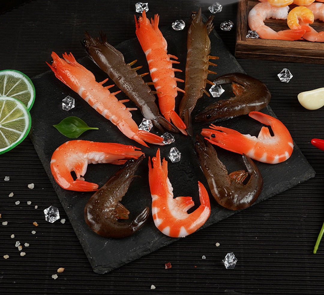 Fake Raw Prawn Model,simulated Vegetables Shelled Fresh Shrimps,fake ...