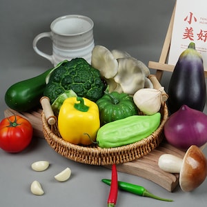 Fake Vegetables Cucumber Eggplant Model, Simulated Onion Cabbage Pepper ...