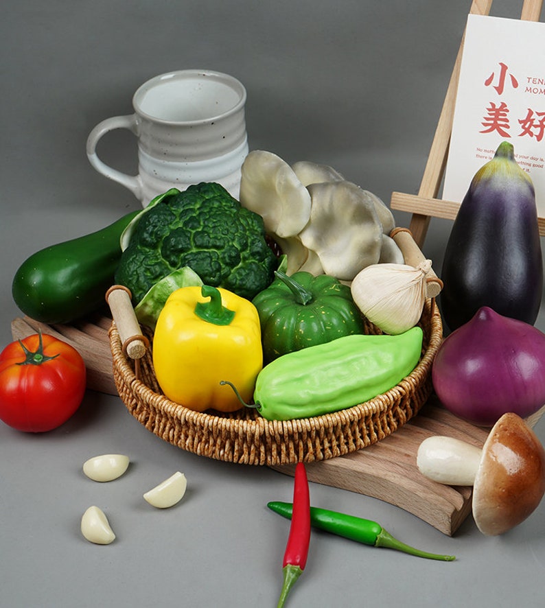Fake Vegetables Cucumber Eggplant Model, Simulated Onion Cabbage Pepper ...