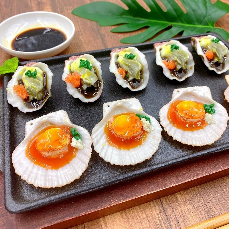 Fake Barbecue Oysters Scallop Model,simulated Aquatic Seafood,fake Food ...