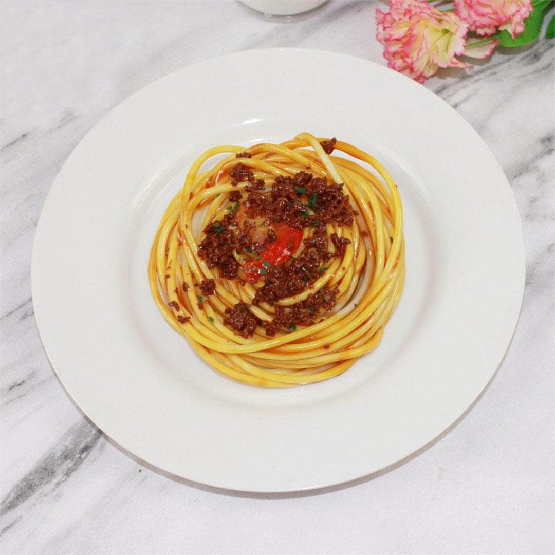 Fake Noodles Model With Plate,simulated Spaghetti,fake Food ,cooking ...