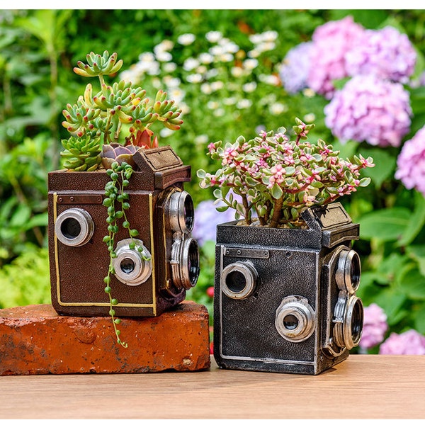Camera Flower Pot - Etsy