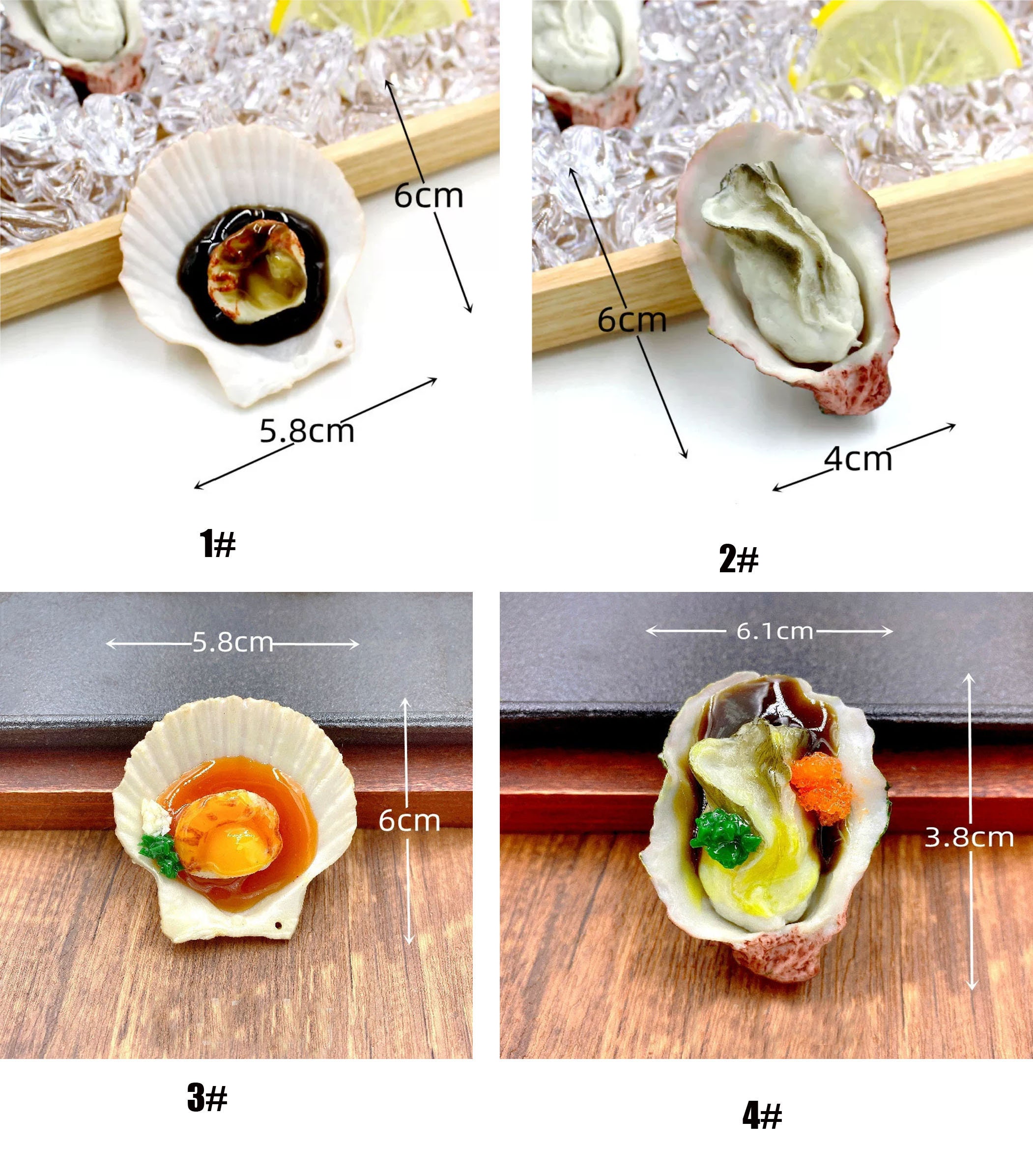 Fake Barbecue Oysters Scallop Model,simulated Aquatic Seafood,fake Food ...
