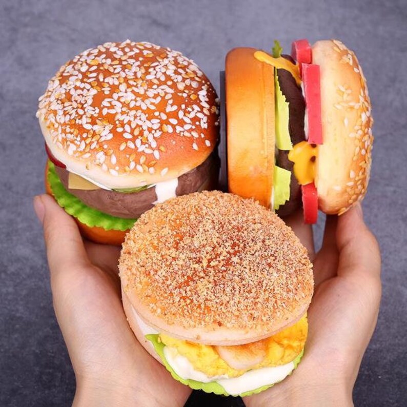 Fake PU Soft Hamburg Bread Model,simulated Vegetable Beef Sandwich,fake ...