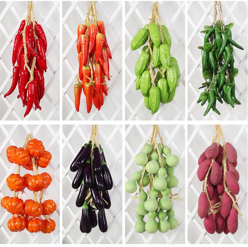 Artificial Vegetable Fruit Corn Fake Pepper Garlic Wall Hanging,hotel ...