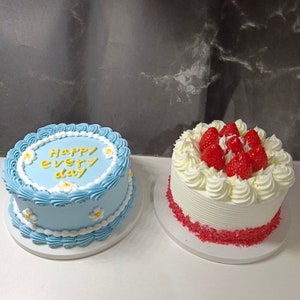 Fake 6 Inch Fruit Cake Model,simulated Dessert Cream Birthday Cake,fake ...