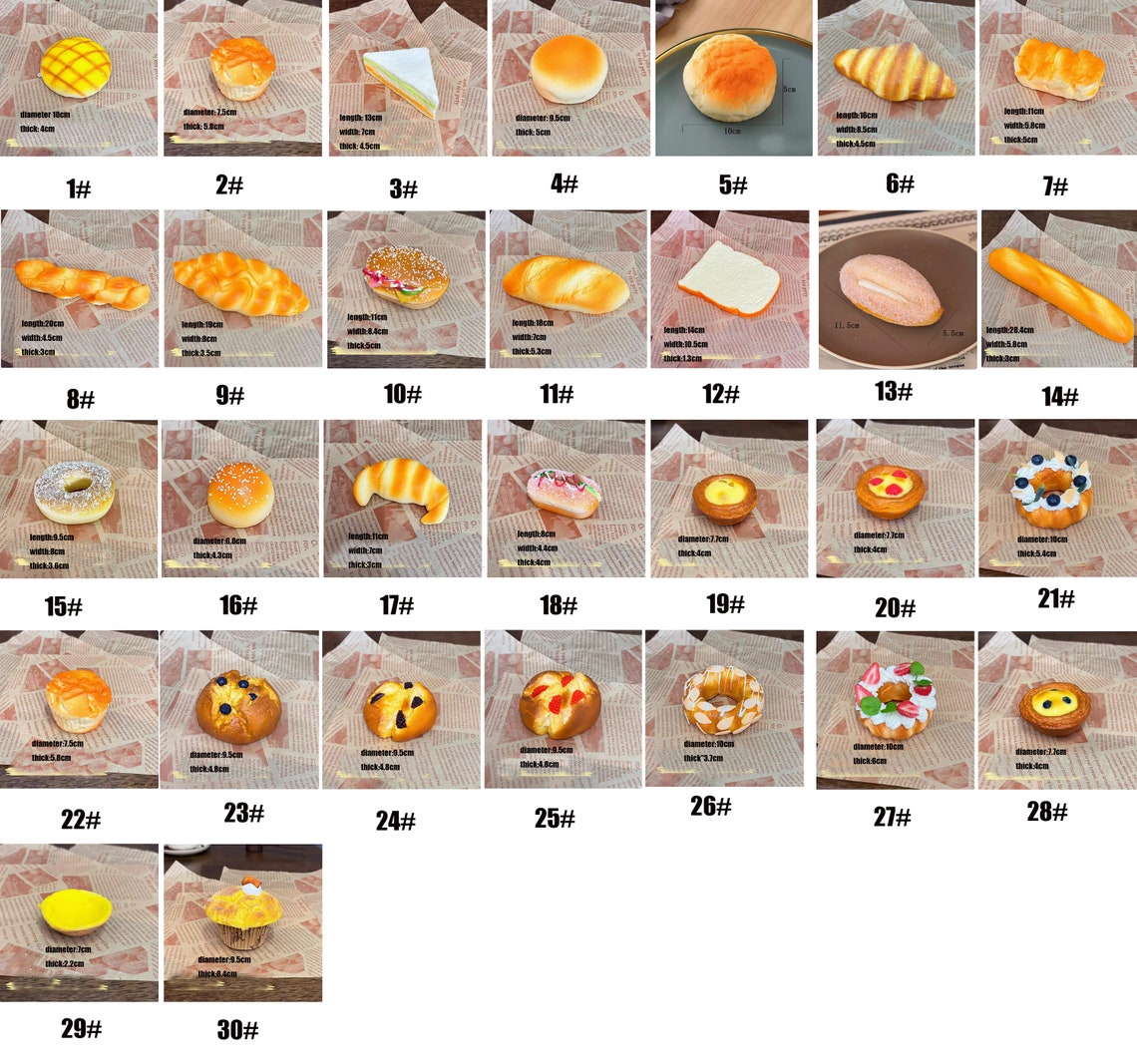 Fake Bread Model,simulated Soft Cake Toast,fake Food Model Children's ...