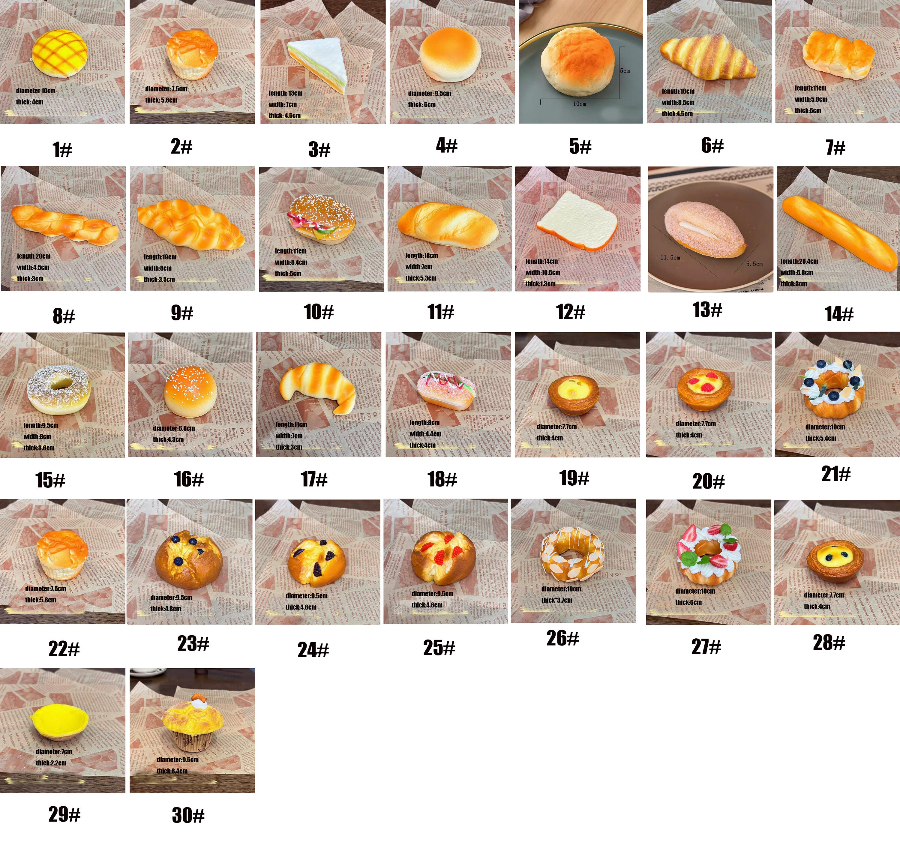 Fake Bread Model,simulated Soft Cake Toast,fake Food Model Children's ...