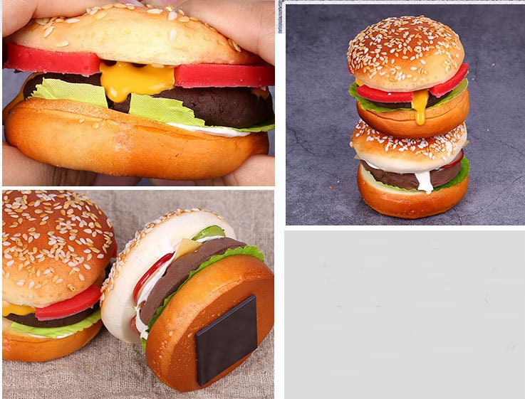 Fake PU Soft Hamburg Bread Model,simulated Vegetable Beef Sandwich,fake ...