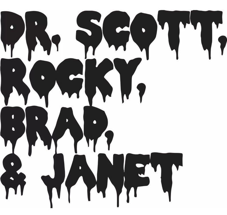 Rocky Horror Picture Show Brad Janet Rocky Dr Scott Decal Etsy