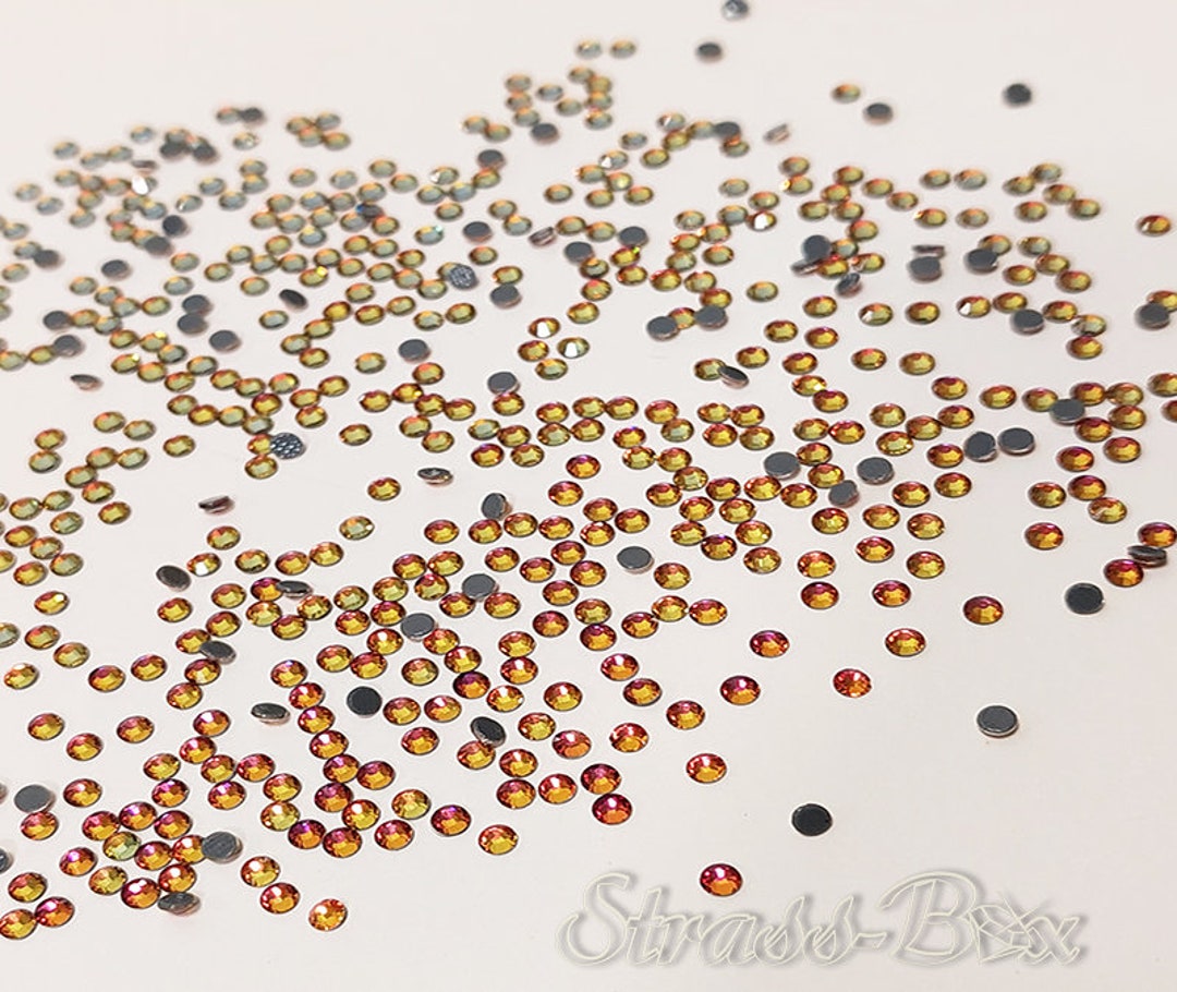 Volcano RED Flare SS10 Hotfix DMC Rhinestones Blue Red Yellow Color ...