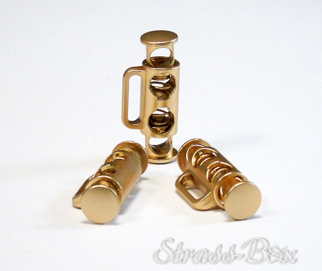 CORD STOPPER 2 Holes Matt Gold - Etsy