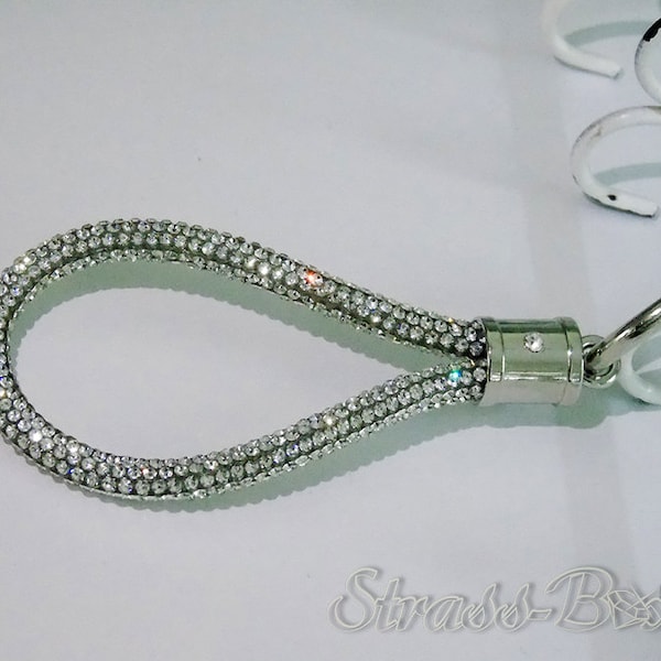 Rhinestone Rope Keychain - Etsy
