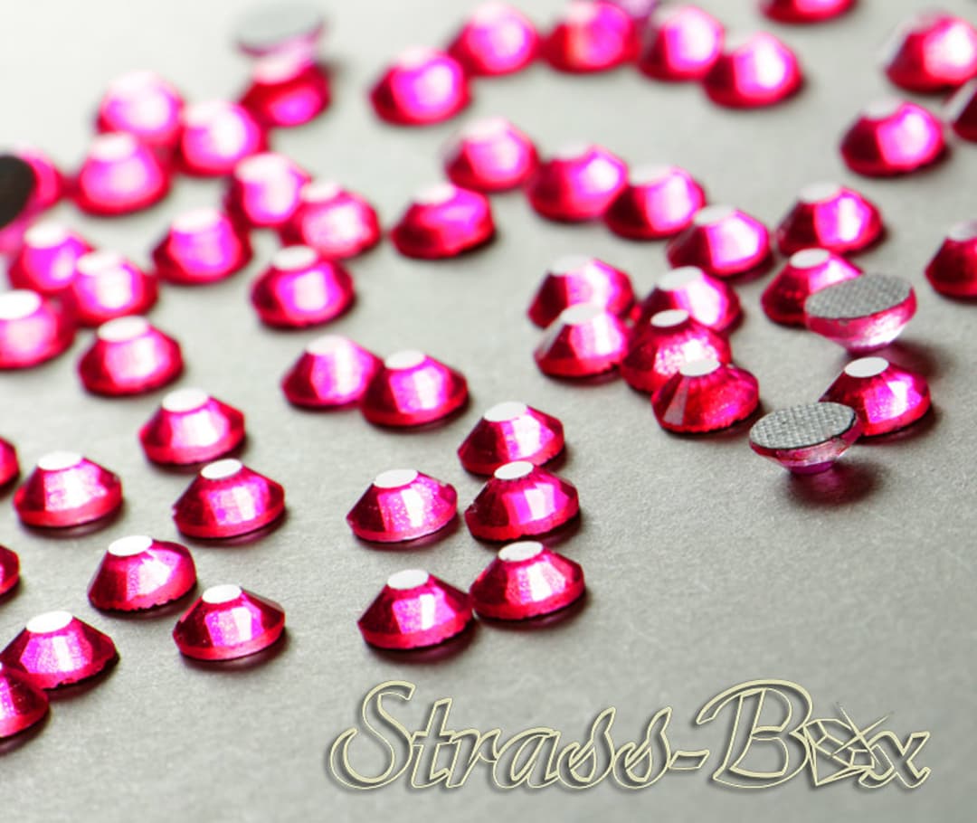 Hotfix Basic HOT FASHION PINK SS30 Strasssteine Pink zum Aufbügeln ...