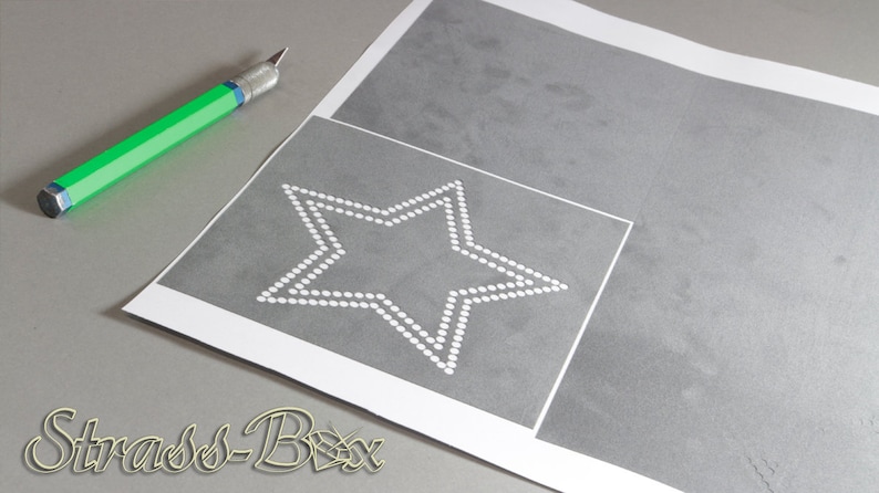 Easy Rhinestone Flock Stencils Material 3 Single Sheets / Grey - Etsy